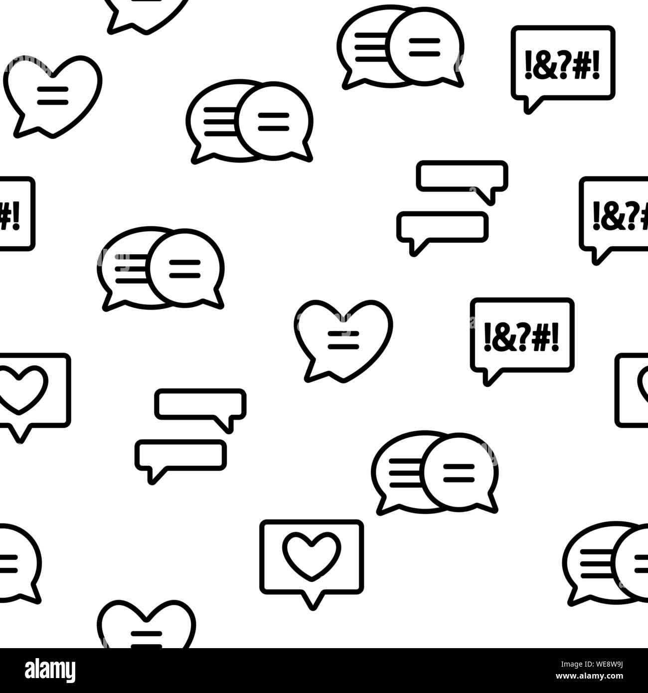 Different SMS Message Seamless Pattern Vector Stock Vector Image & Art ...