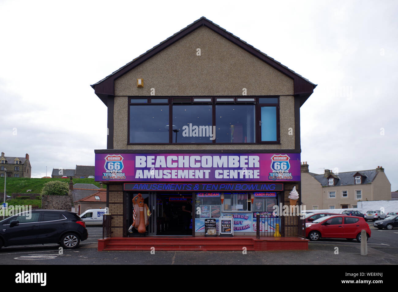The Beachcomber Amusement Centre at Eyemouth, on the Scottish Borders ...