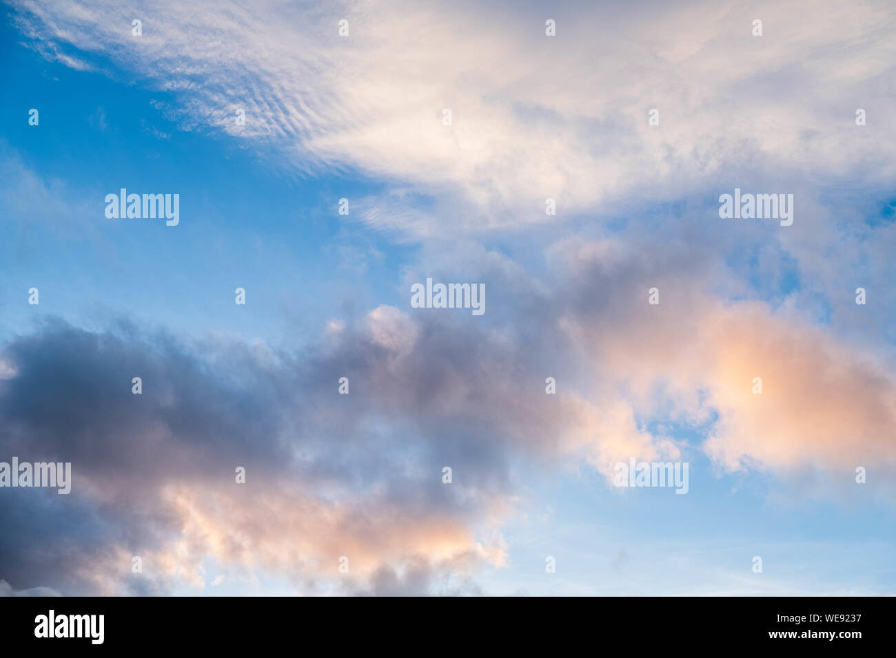 Clouds near sunset before rain blue sky Stock Photo - Alamy