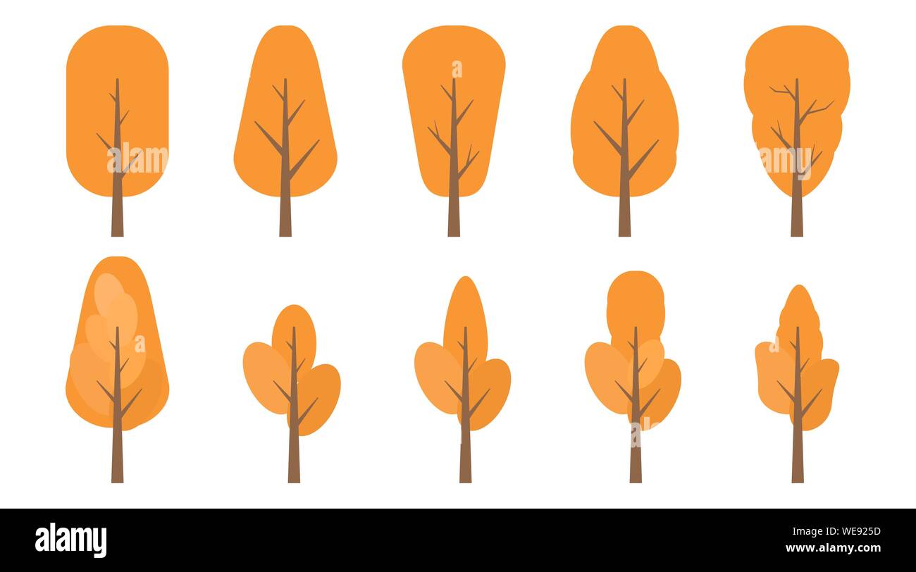 Autumn. Trees set Stock Vector Image & Art - Alamy
