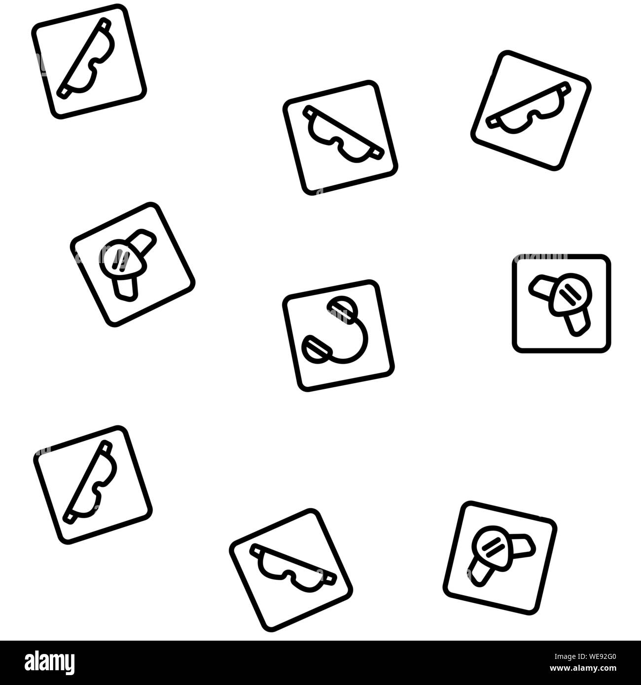 Mandatory Signs Marks Vector Seamless Pattern Stock Vector Image & Art ...