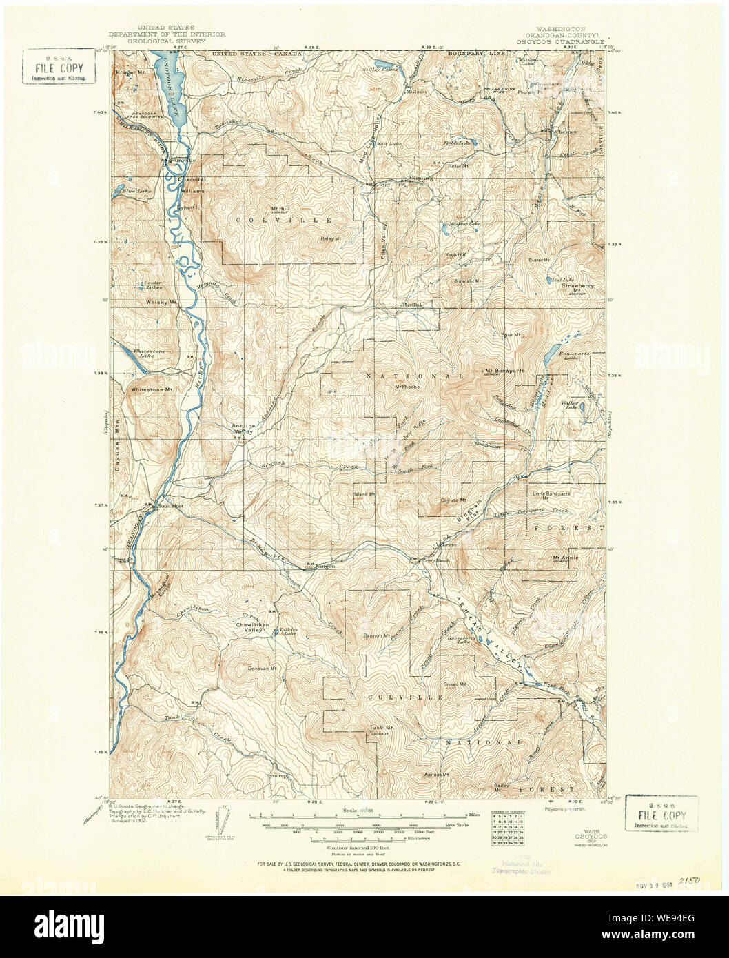 Osoyoos map hi-res stock photography and images - Alamy
