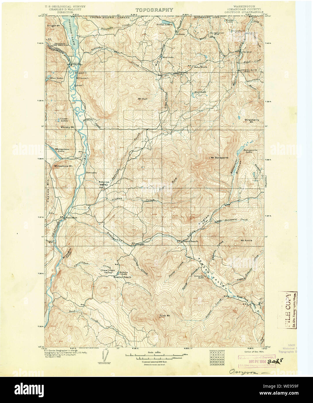 Map of osoyoos hi-res stock photography and images - Alamy
