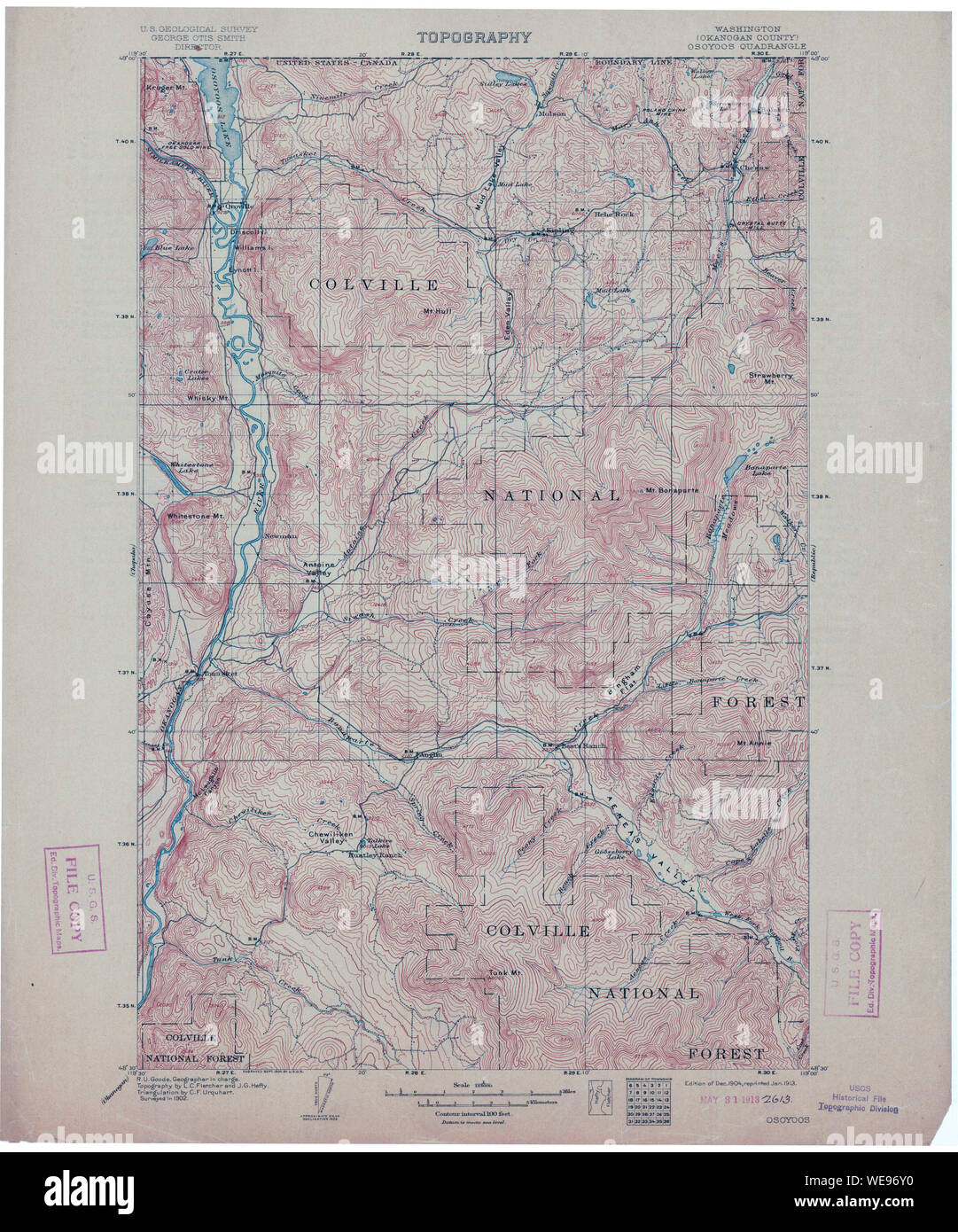 Osoyoos map hi-res stock photography and images - Alamy