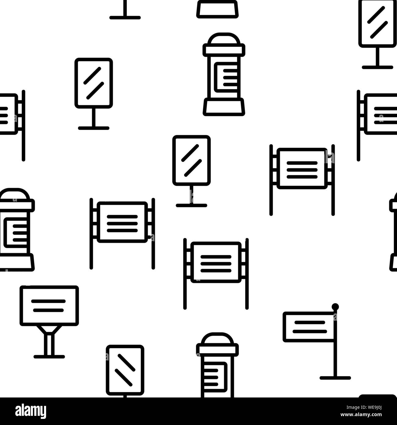 Outdoor Advertising Seamless Pattern Vector Stock Vector Image & Art ...