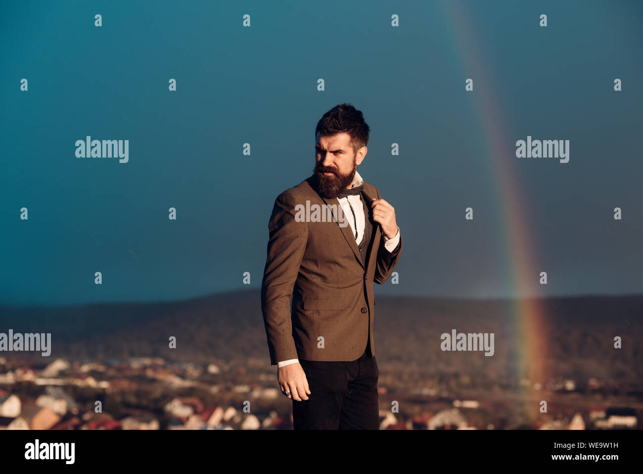 Rainbow Mustache Wallpaper