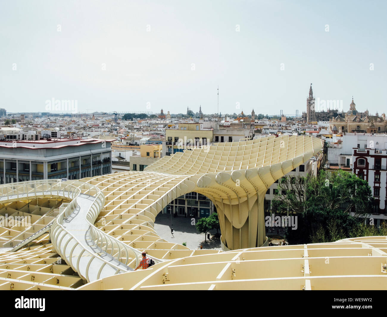 Walkway and viewpoint from las Setas de Sevilla at the Plaza de la ...