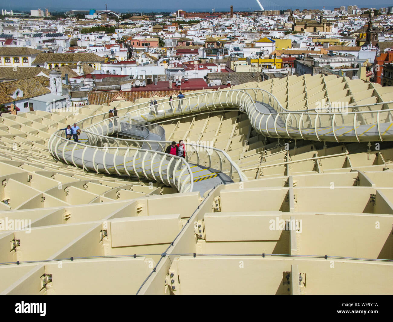 Walkway and viewpoint from las Setas de Sevilla at the Plaza de ...