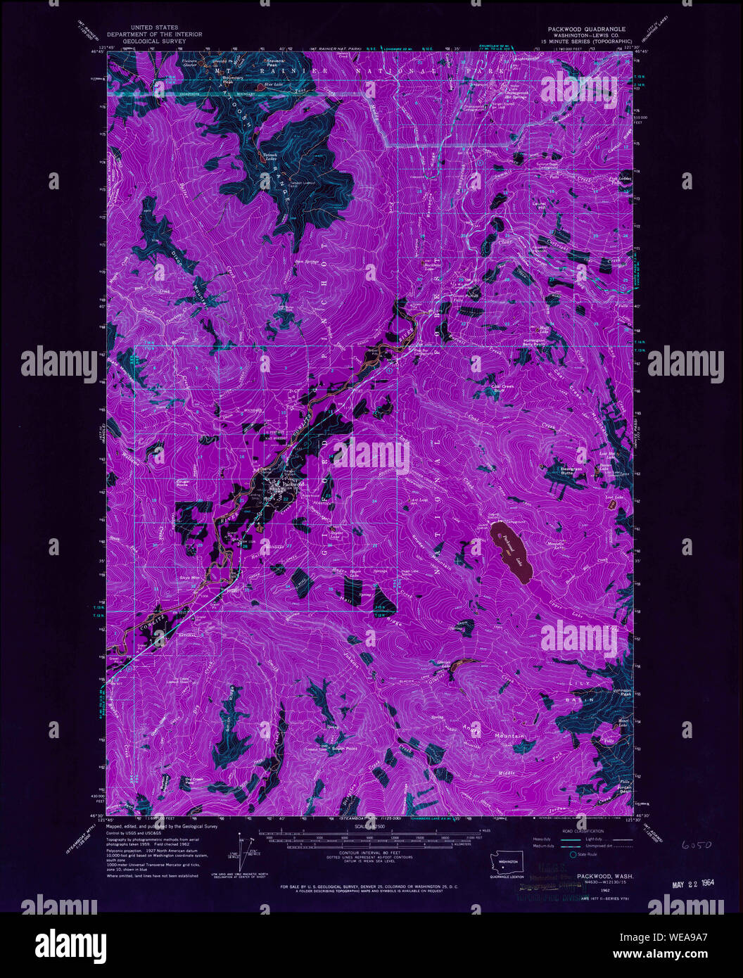 Map of packwood hi-res stock photography and images - Alamy