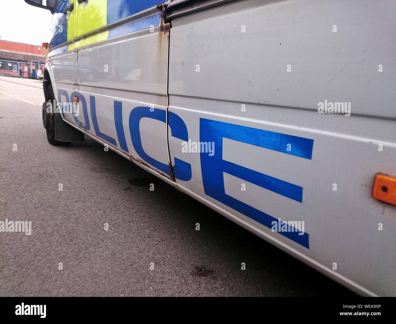 Police car up close hi-res stock photography and images - Alamy