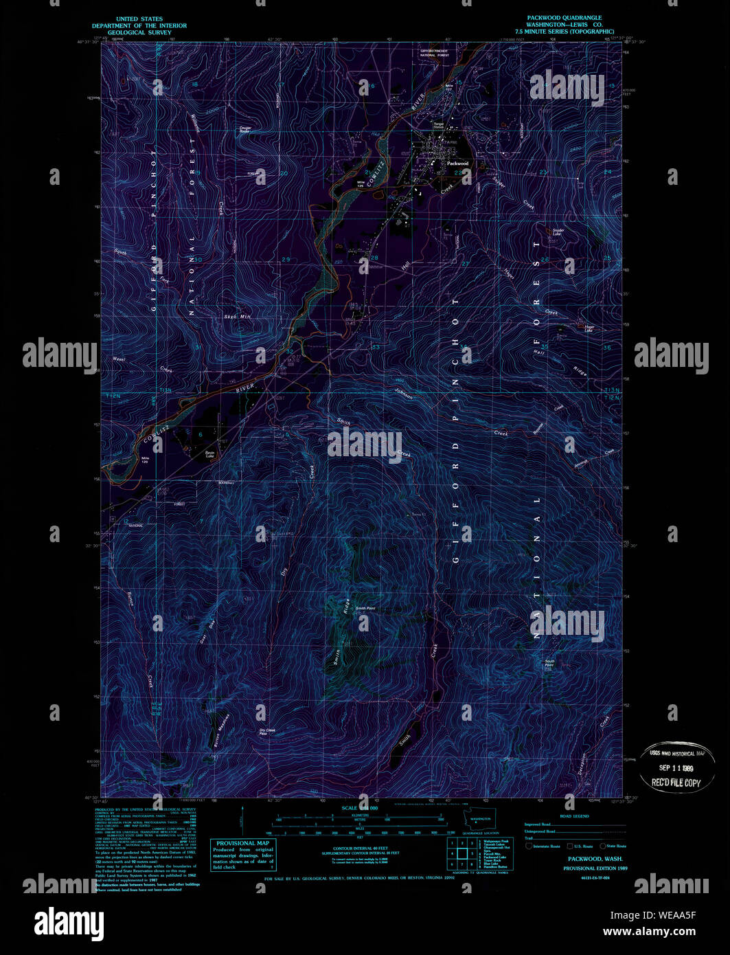 Map of packwood hi-res stock photography and images - Alamy