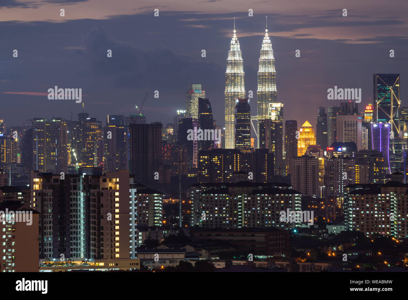 Kuala lumpur skyline at night hi-res stock photography and images - Alamy