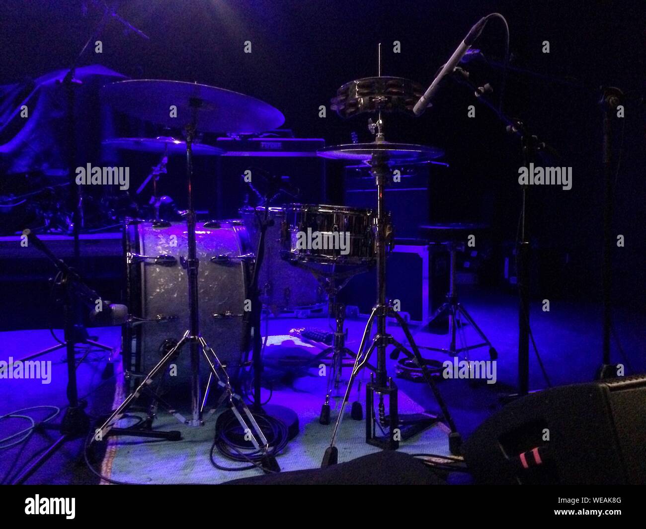 Illuminated Music Concert At Night Stock Photo - Alamy