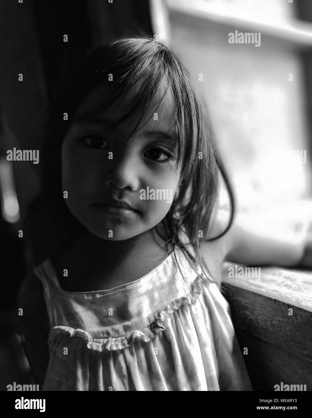 Close-up Portrait Of Cute Girl Stock Photo - Alamy
