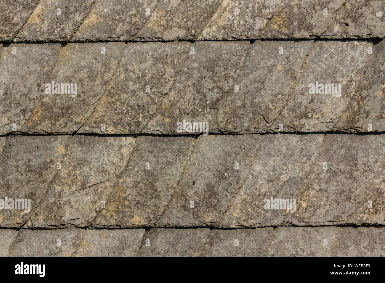 Weathered wall of slate tiles Stock Photo - Alamy