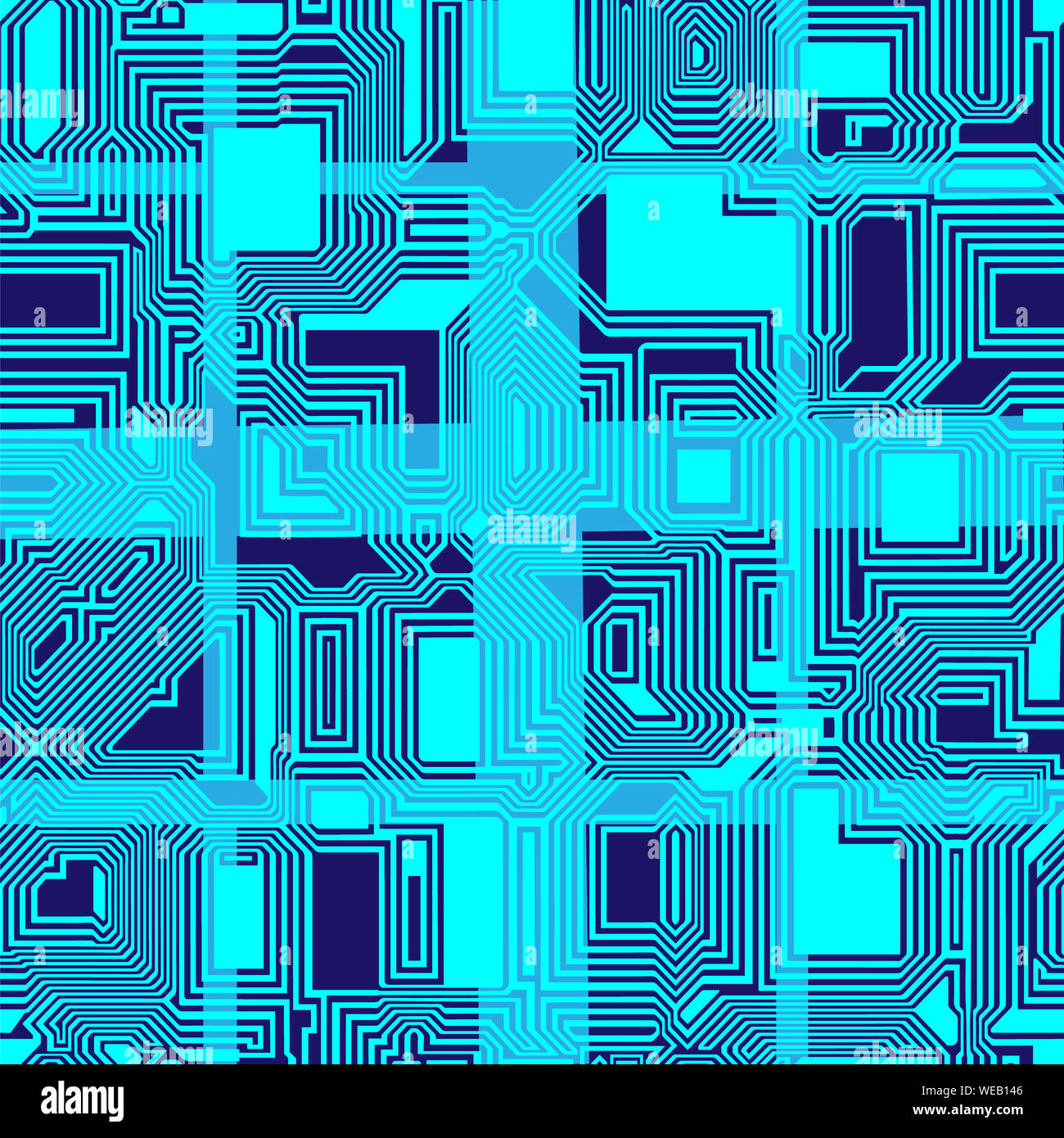 Abstract seamless vector pattern. Microchips. Isolated. Light and dark ...