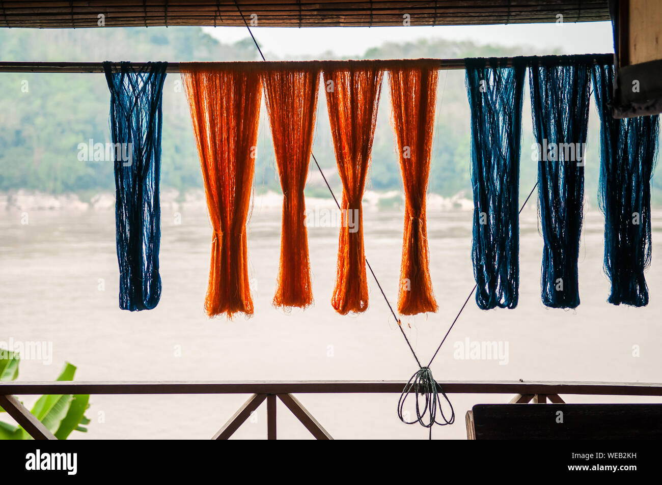 Details of natural colourful silk thread fiber with natural colour dye ...