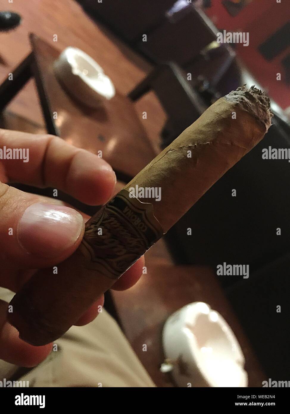 Hand holding cigar hi-res stock photography and images - Alamy