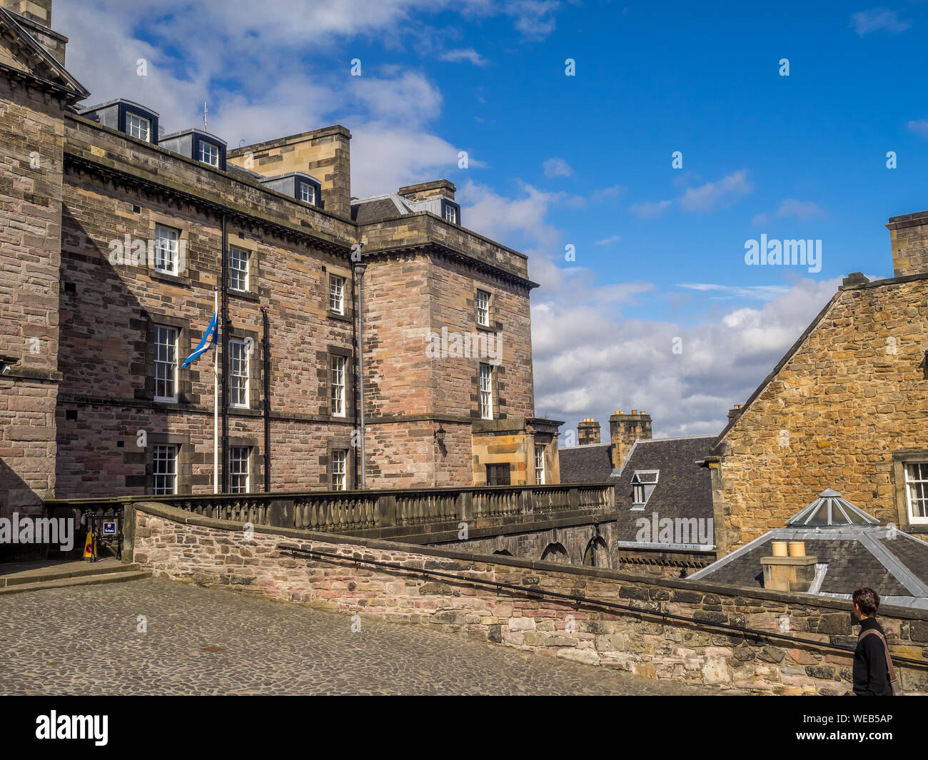 External facades of buildings and fortifications at Edinburgh Castle on ...
