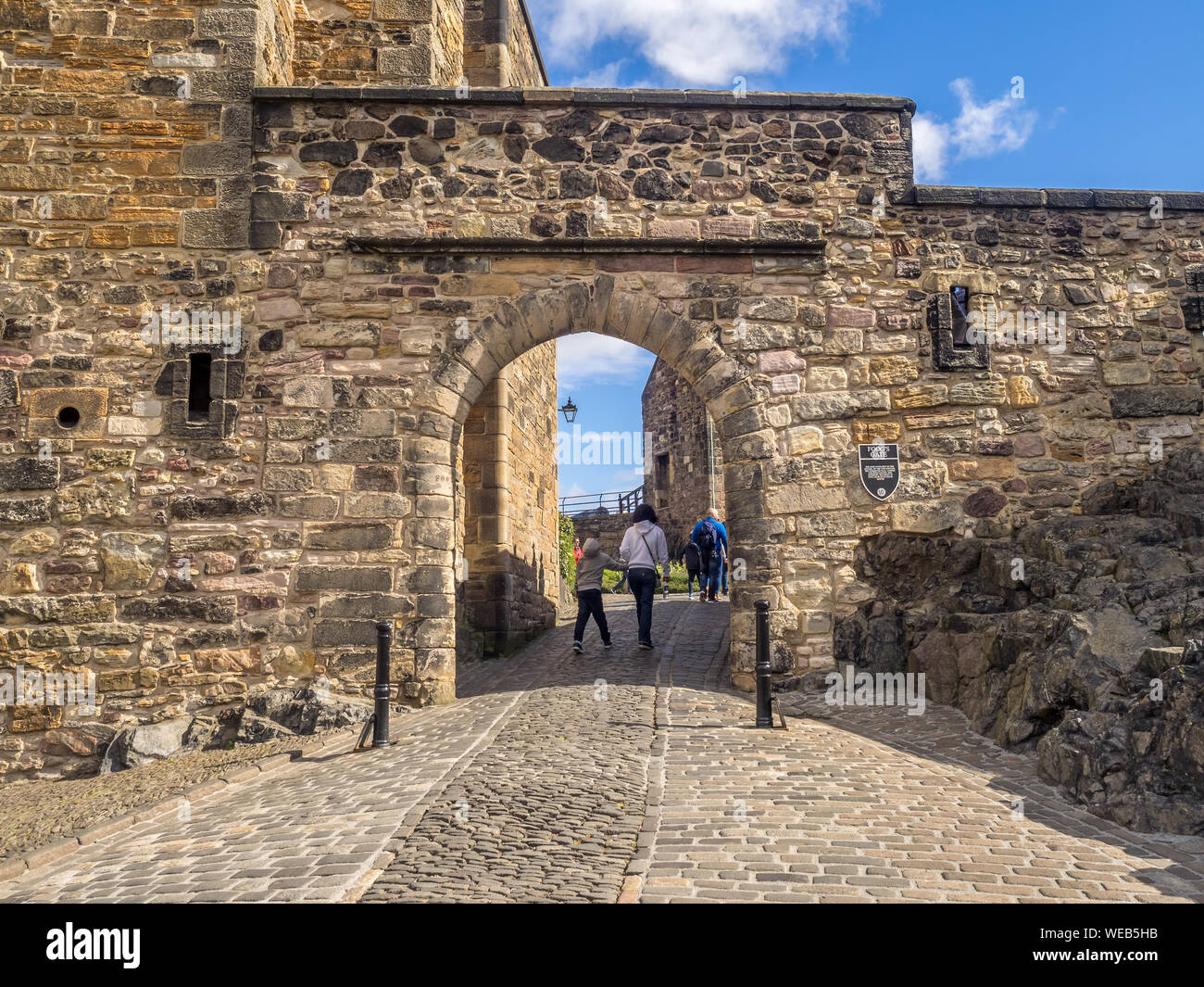 External facades of buildings and fortifications at Edinburgh Castle on ...