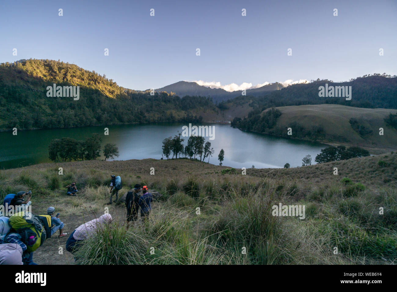 Ranu Kumbolo lake is holy lake for hindu located in bromo tengger ...