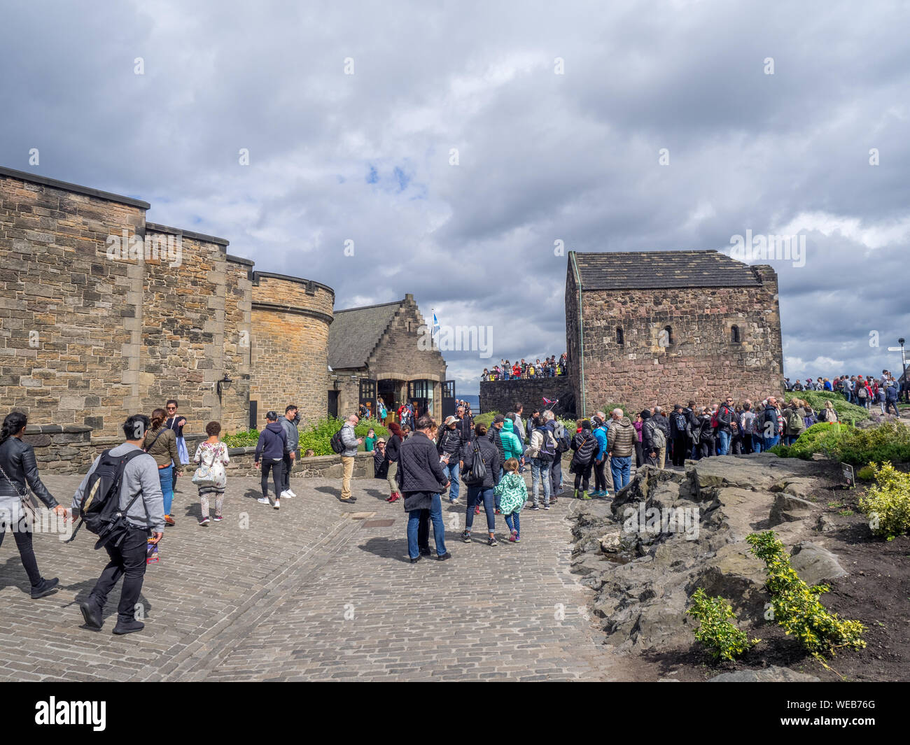 External facades of buildings and fortifications at Edinburgh Castle on ...