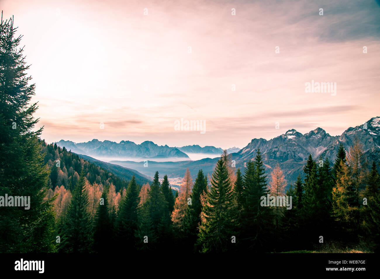 Fall is coming in the italian alps Stock Photo - Alamy