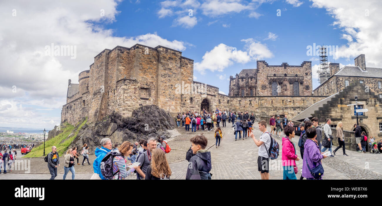 External facades of buildings and fortifications at Edinburgh Castle on ...