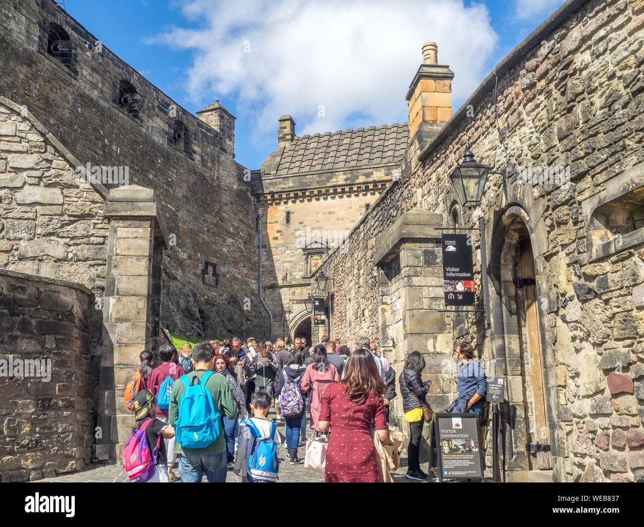 External facades of buildings and fortifications at Edinburgh Castle on ...