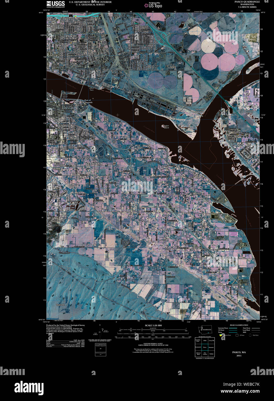Map of pasco hi-res stock photography and images - Alamy