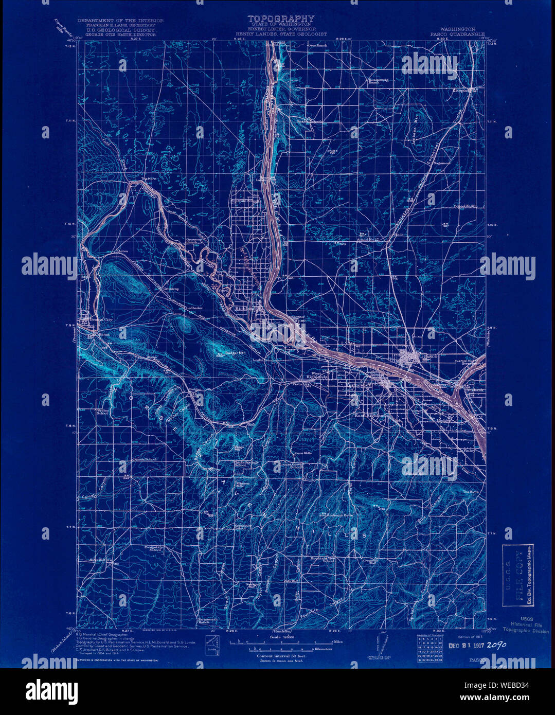 Pasco washington state map hi-res stock photography and images - Alamy