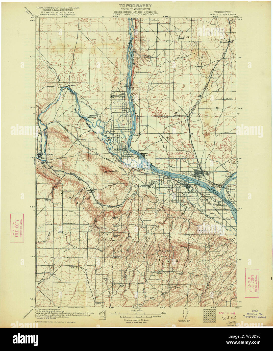 Map of pasco hi-res stock photography and images - Alamy