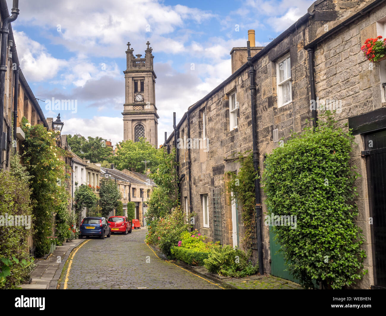 Circus Lane in the New Town on July 29, 2017 in Edinburgh, Scotland ...