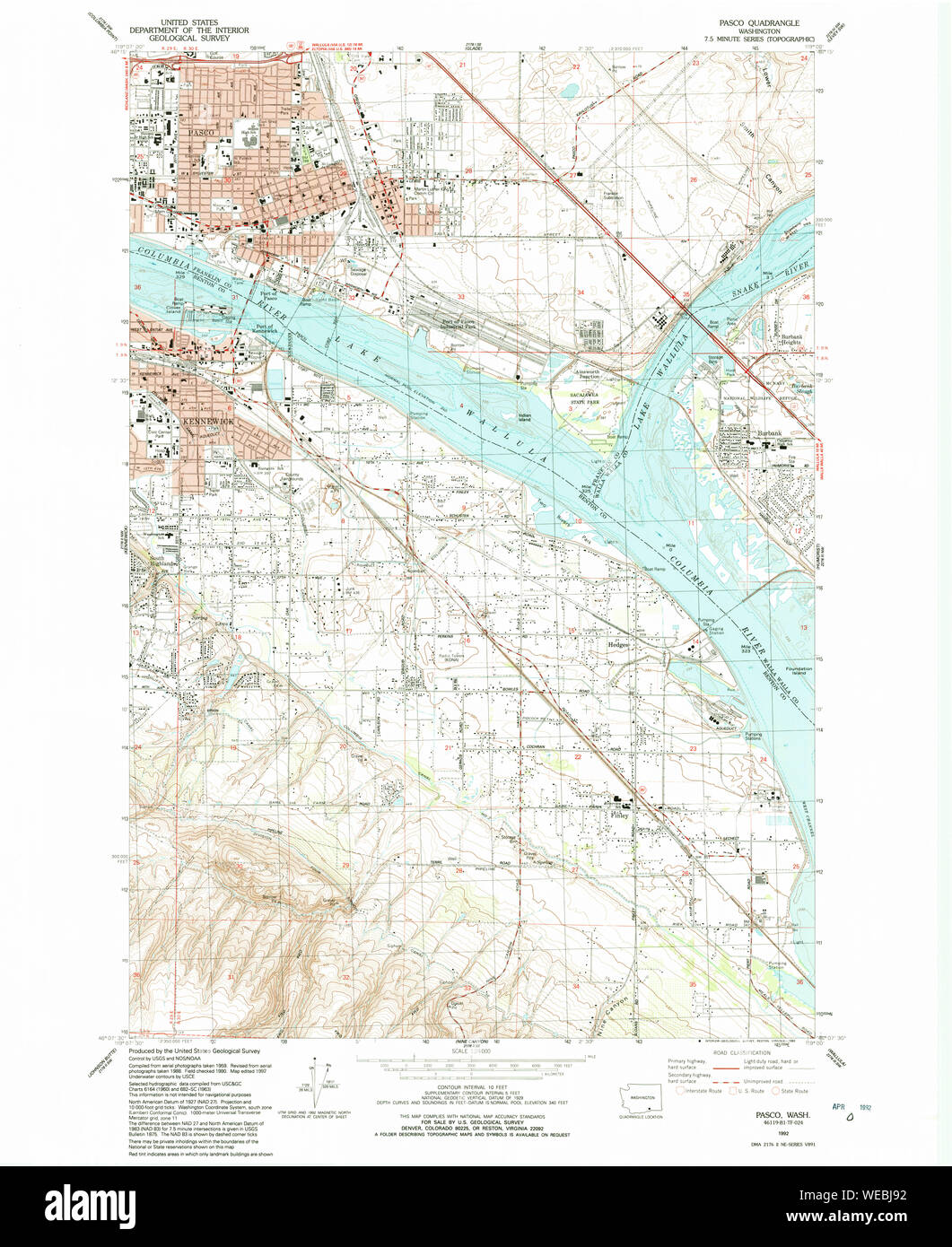 Pasco washington state map hi-res stock photography and images - Alamy