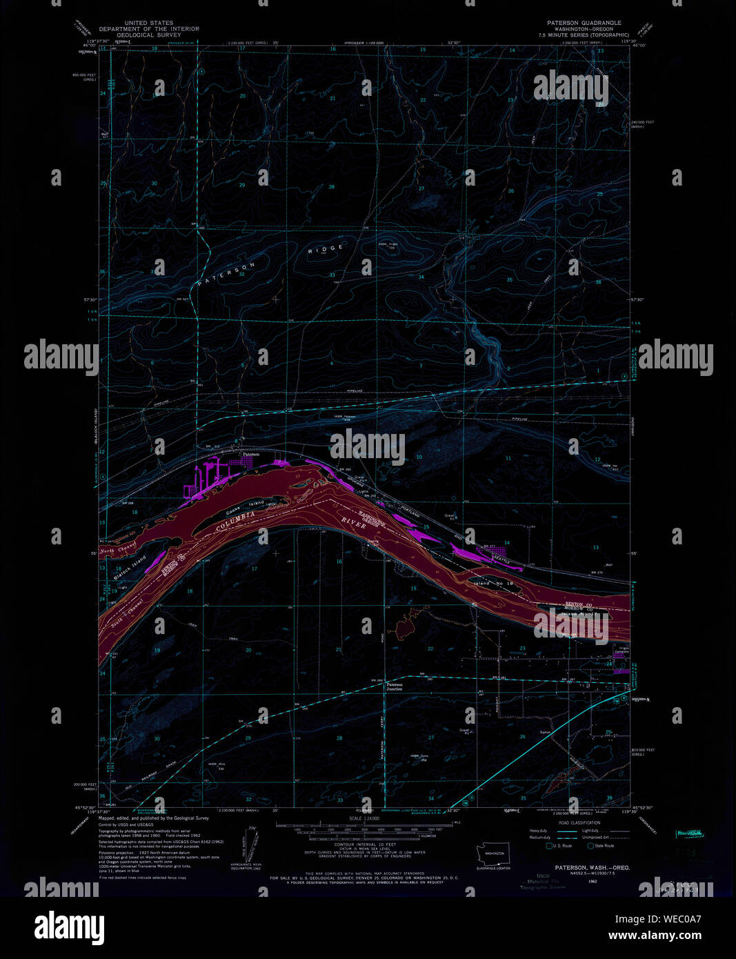 Paterson washington state map hi-res stock photography and images - Alamy