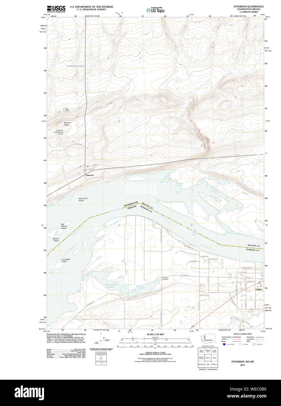 Paterson washington state map Cut Out Stock Images & Pictures - Alamy