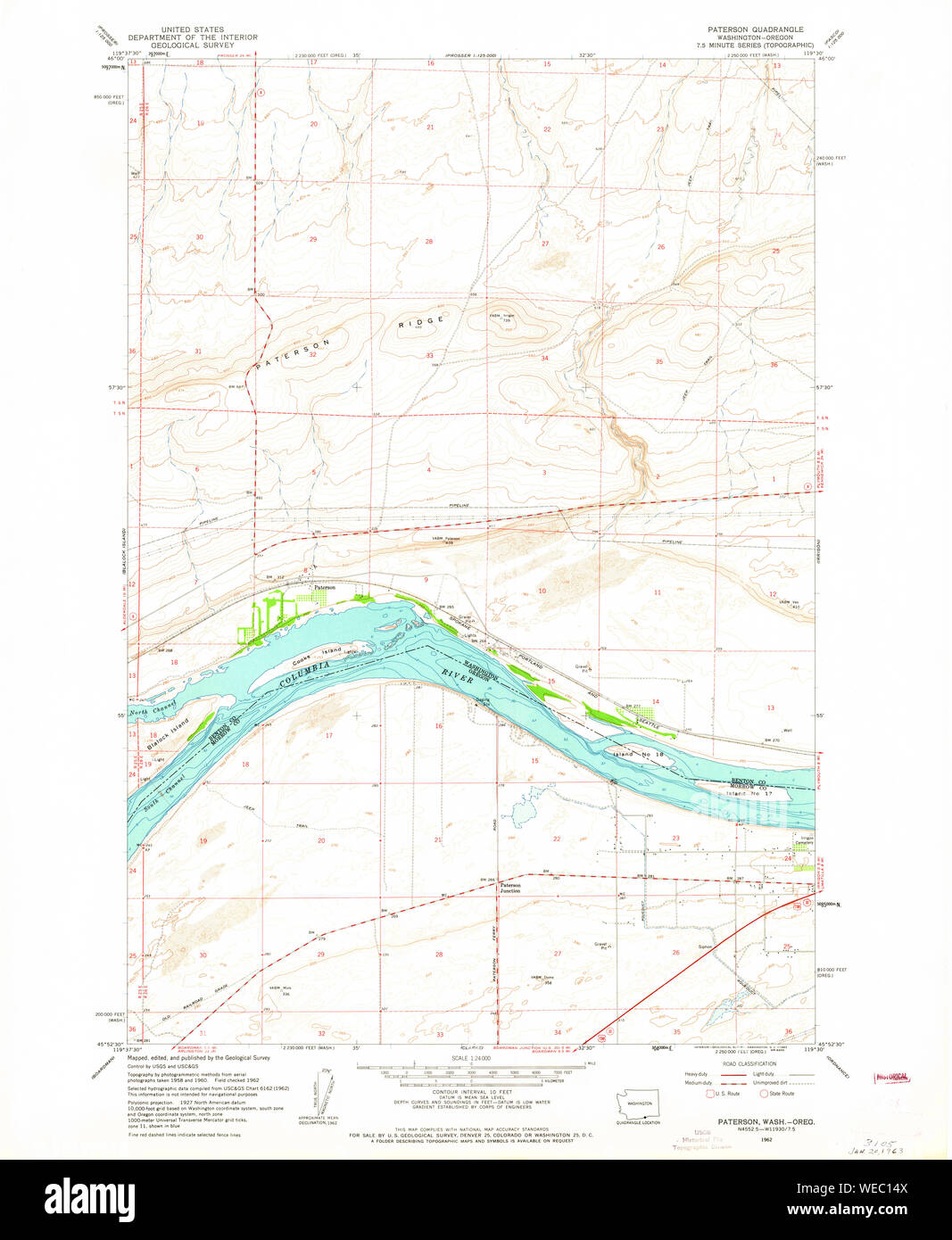 Paterson washington state map hi-res stock photography and images - Alamy