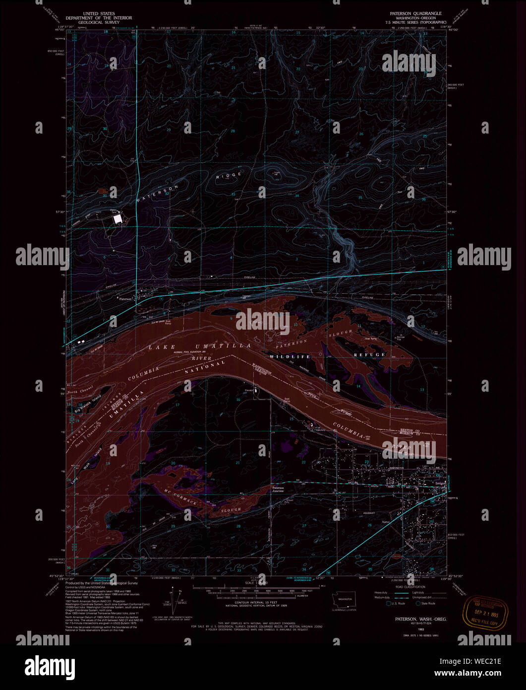 Paterson washington state map hi-res stock photography and images - Alamy