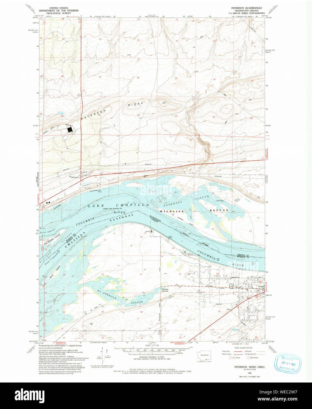 Paterson washington state map hi-res stock photography and images - Alamy