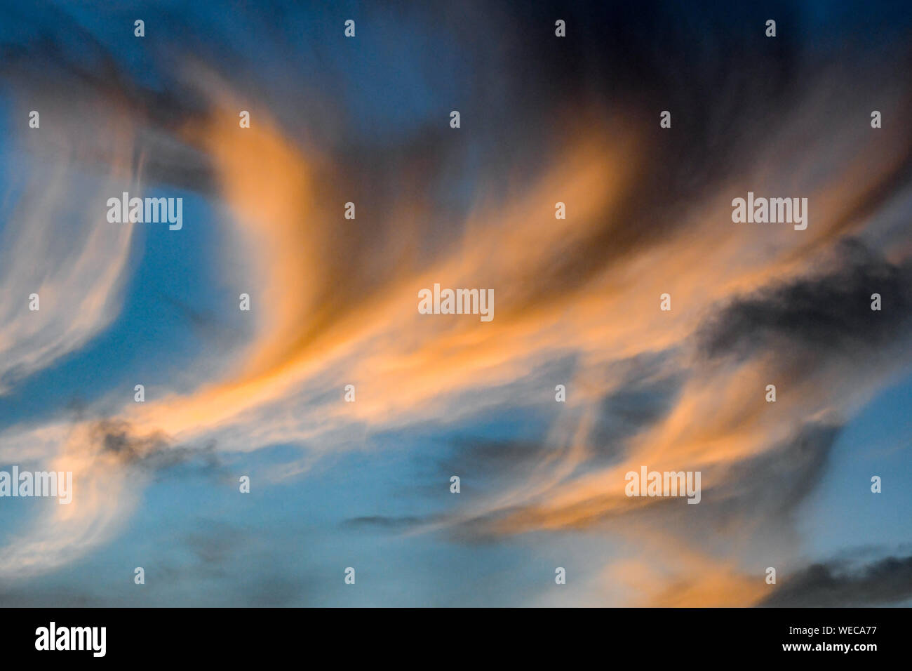 Dramatic sunset with clouds and sun rays over Caribbean sea - colorful ...