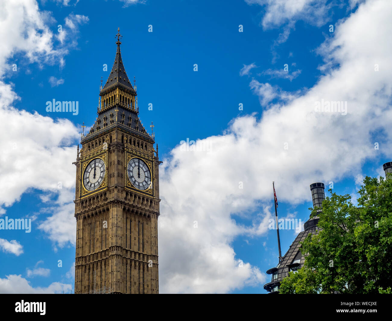 Big Ben, London, UK. A view of the popular London landmark, the clock ...