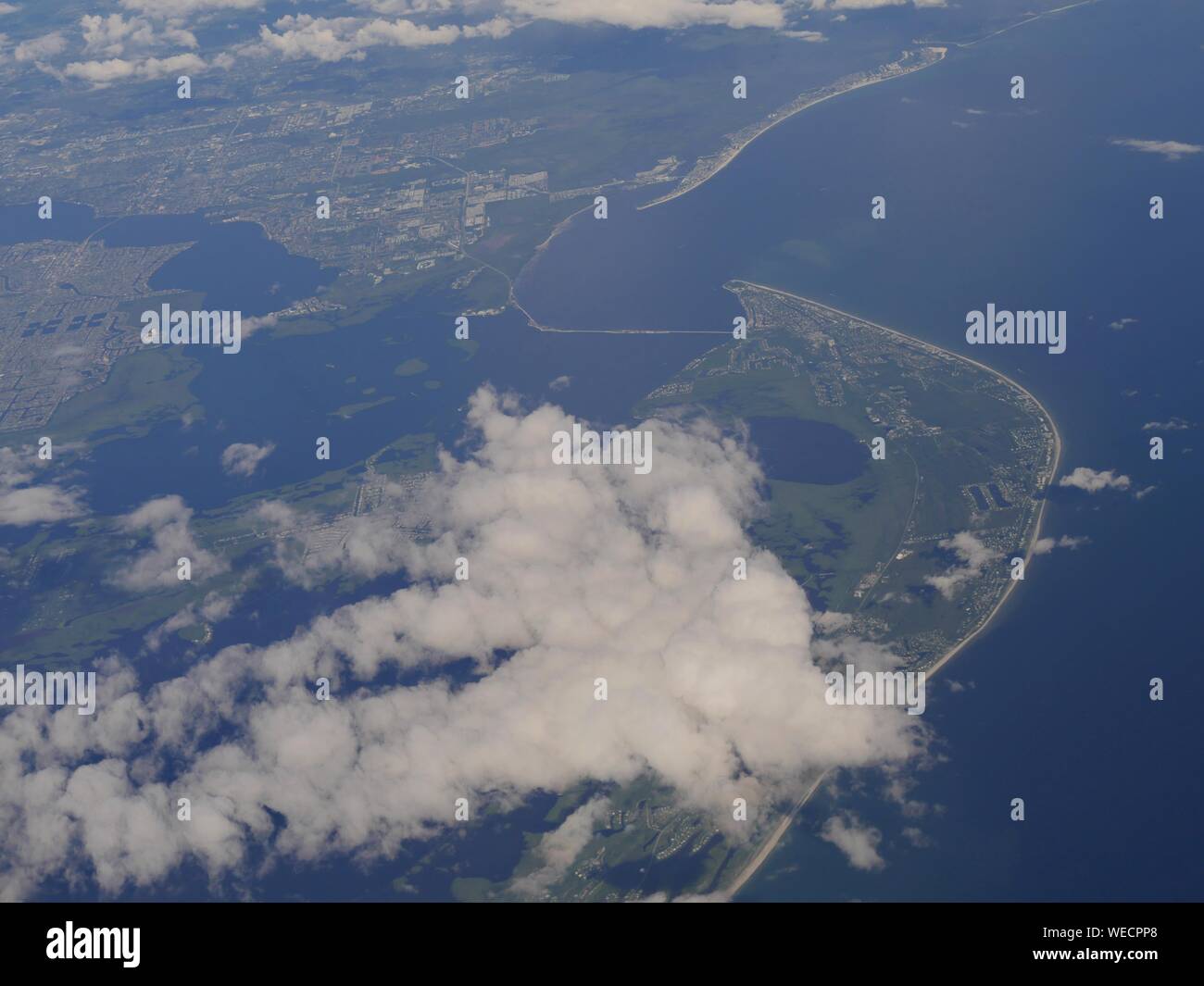 Aerial view of Florida seen from an airplane window Stock Photo - Alamy