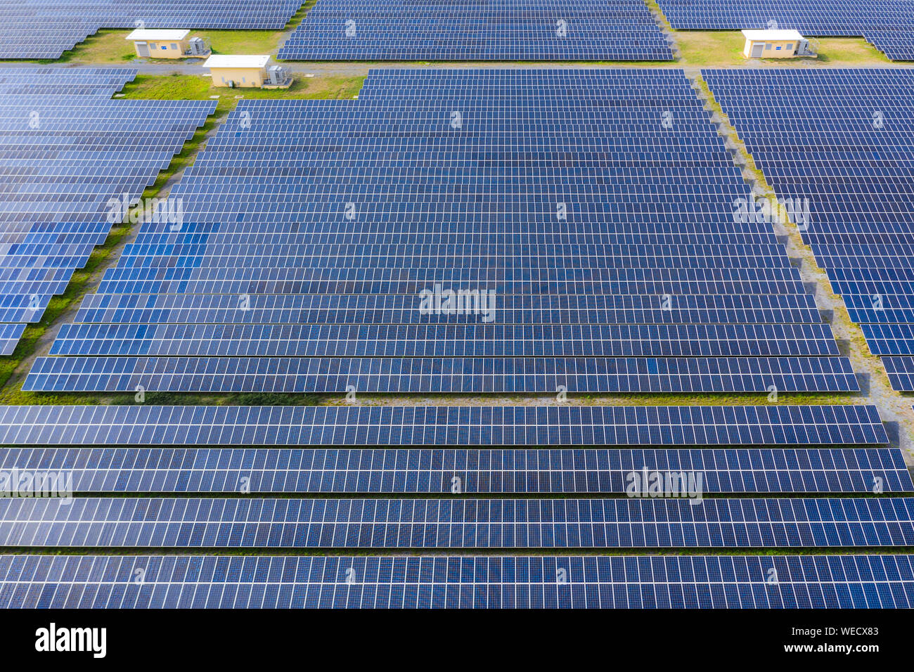 Solar energy farm producing clean renewable energy from the sun ...