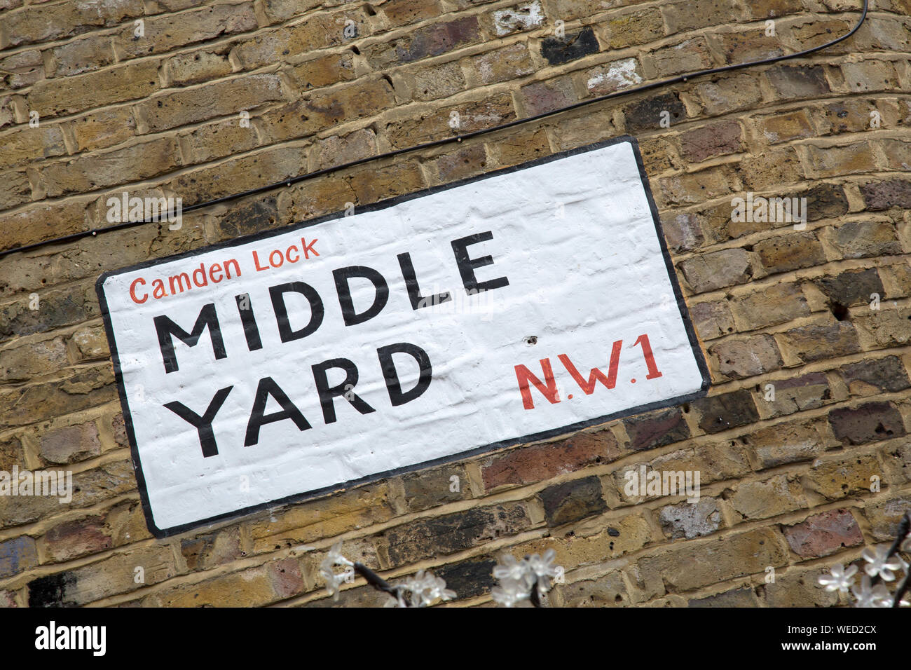 Middle Yard Sign, Camden Town Market; London; England; UK Stock Photo ...