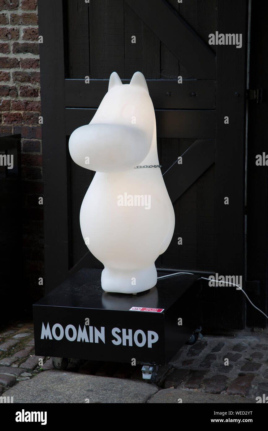 Moomin Shop Sign, Camden Town Market, London, England, UK Stock Photo ...