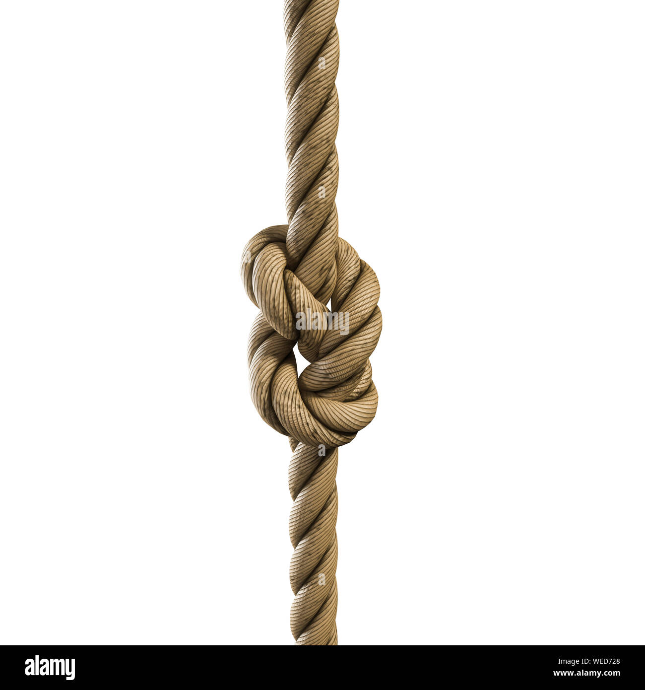 rope knot isolated on white background 3d illustration Stock Photo - Alamy