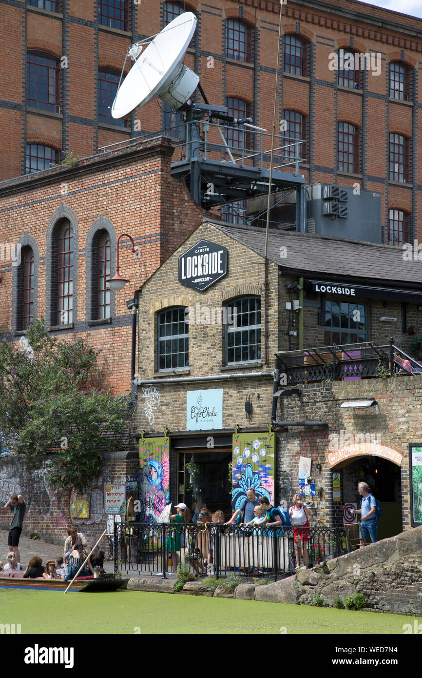 Lockside Building and Regents Canal; Camden Town; London; England; UK ...