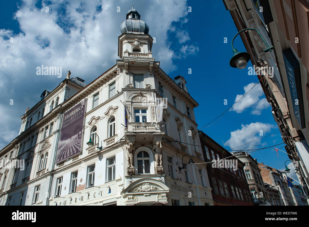The elegant architecture of the Bosnian capital, Sarajevo, Bosnia and ...