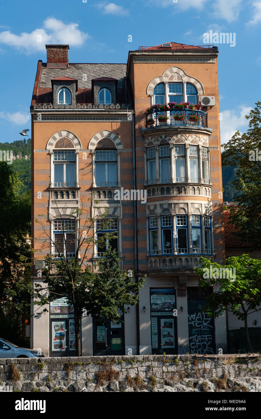 The elegant architecture of the Bosnian capital, Sarajevo, Bosnia and ...