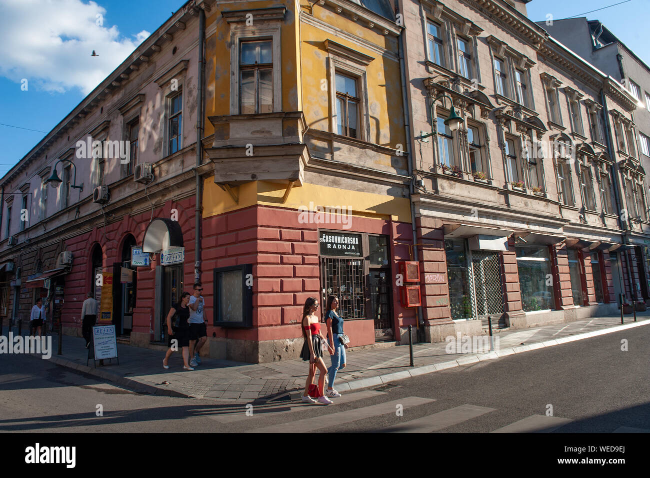 The elegant architecture of the Bosnian capital, Sarajevo, Bosnia and ...